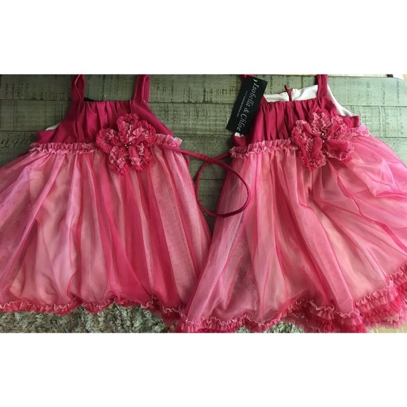 Isobella & Chloe | Dresses | New Isonella Chloe Hot Pink Mash Overlay ...